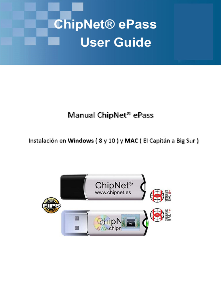 Manual - ChipNet Epass - WIN - MAC | PDF | Mac OS | Archivo de computadora