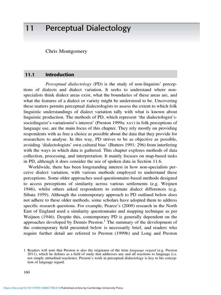 Montgomery (2022) Perceptual Dialectology | PDF | Geographic ...