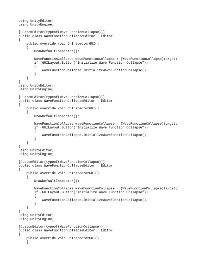 Wave Function Collapse Editor Pdf Waves Oscillation 1973