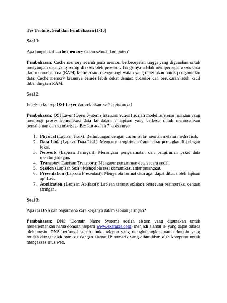 Contoh Soal SKB | PDF