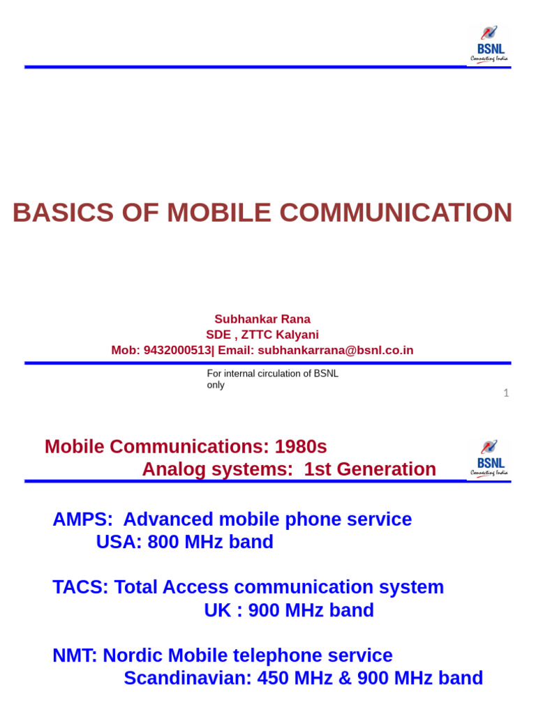 Mobile Communication Basics and GSM Standards | PDF | Cellular Network ...