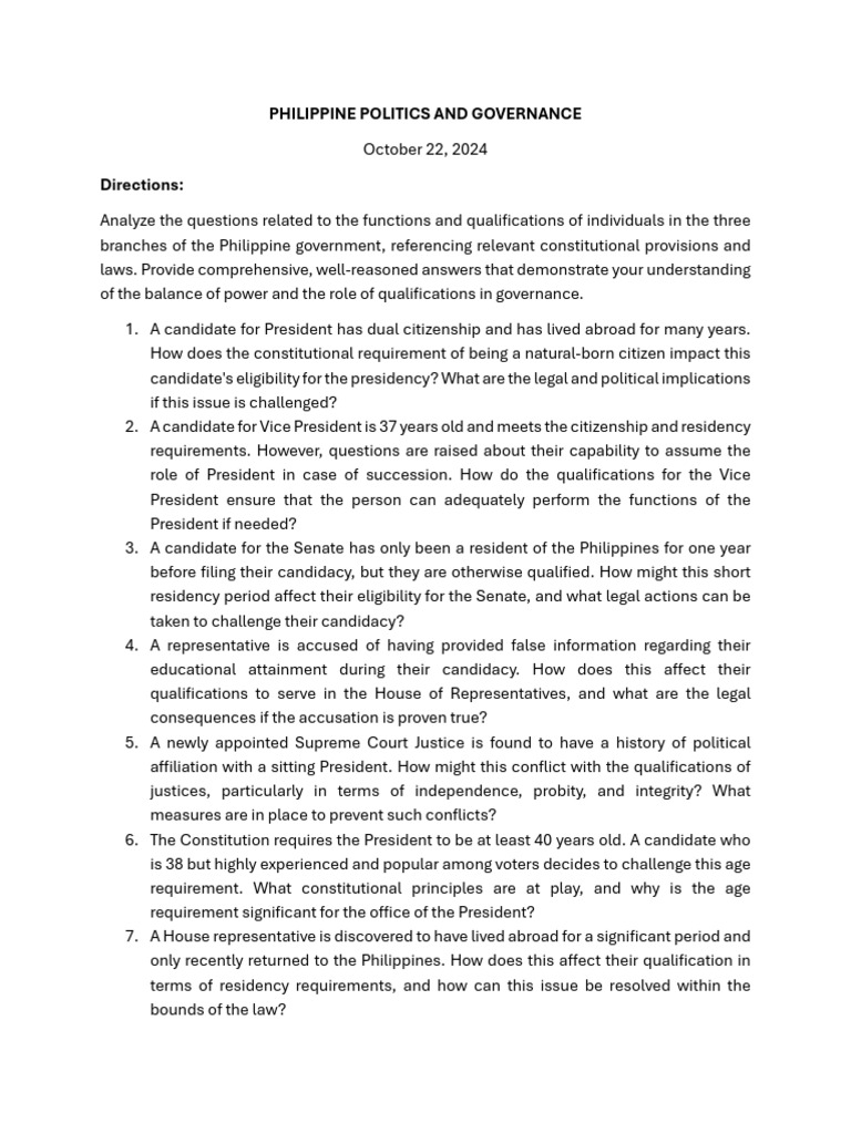 PPG Activity Sheet October 22 2024 | PDF | Presidents Of The United ...