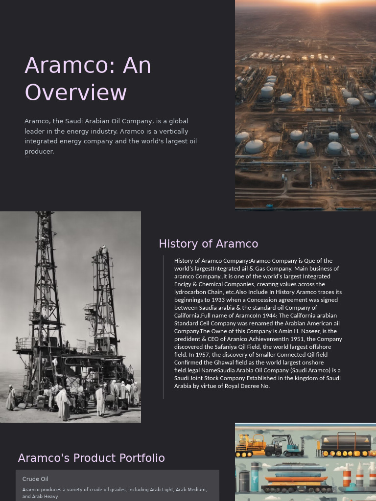Aramco-An-Overview 1 | PDF | Petroleum | Natural Gas