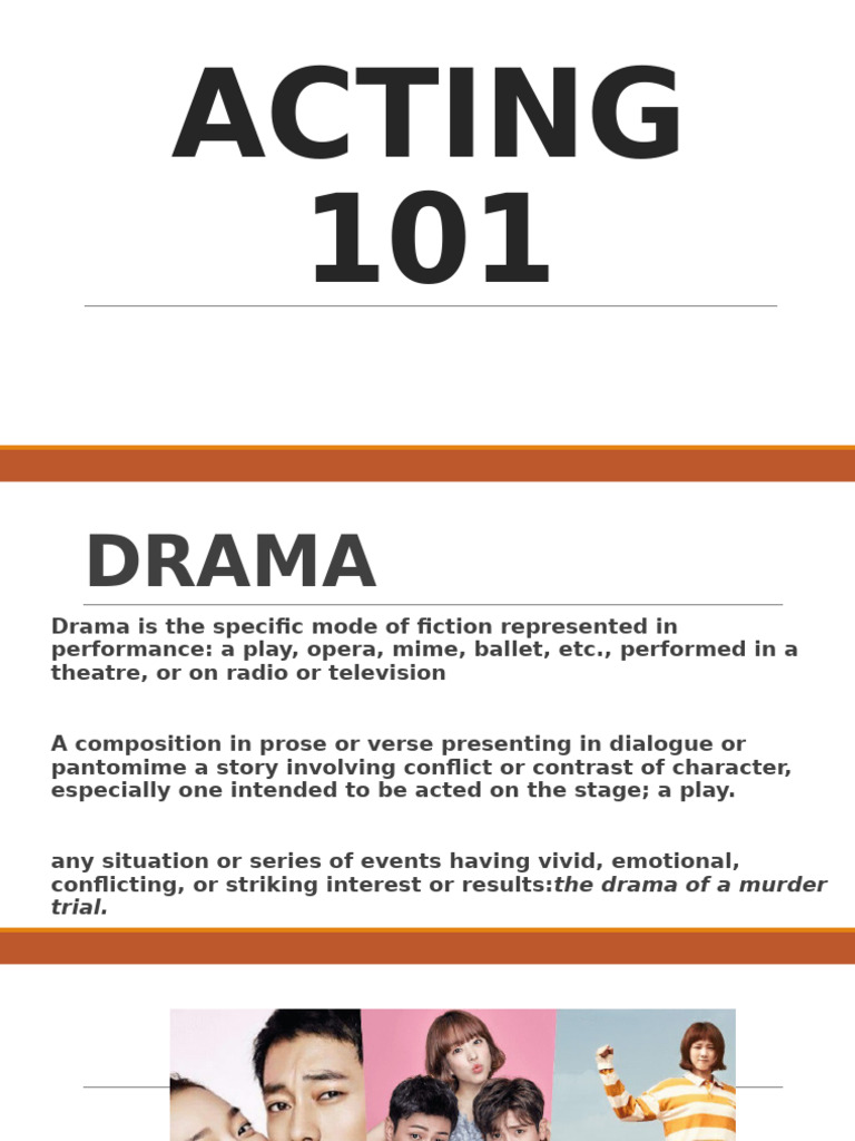 Acting 101 | PDF | General Fiction