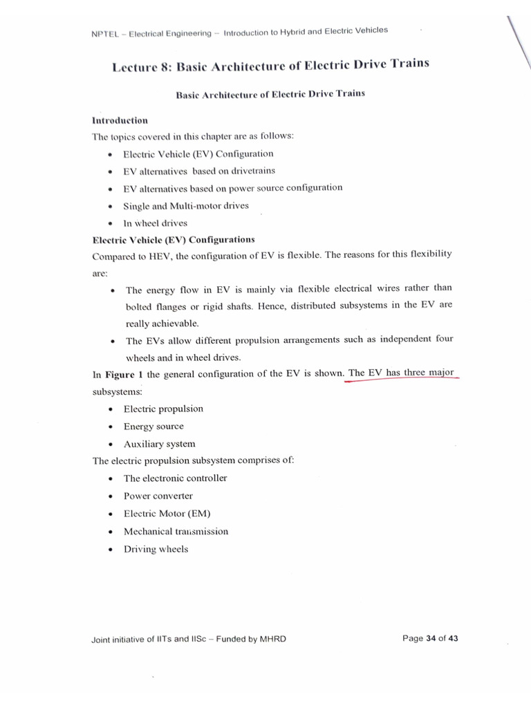 Electric Vehicle Note | PDF