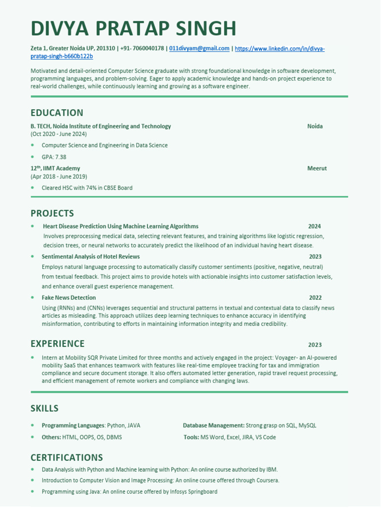 Divya CV | PDF | Machine Learning | Databases