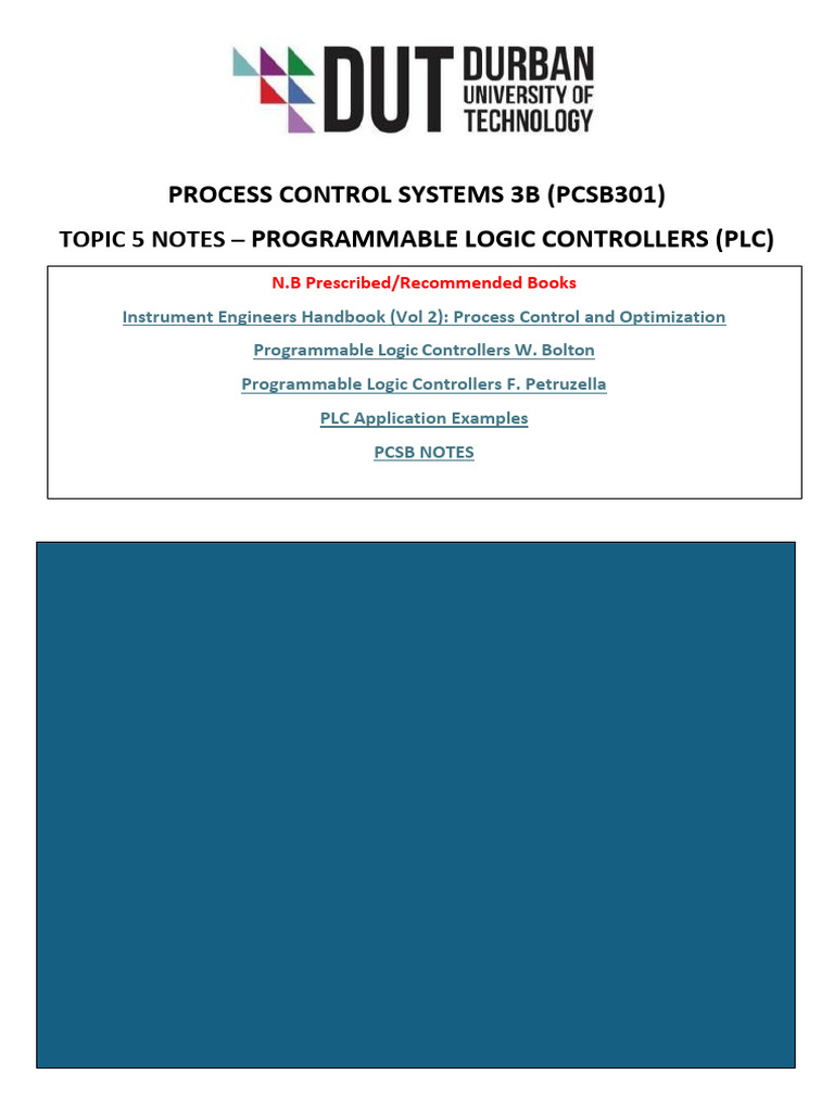Topic 5 - Programmable Logic Controller (PLC) | PDF | Programmable Logic Controller | Central ...