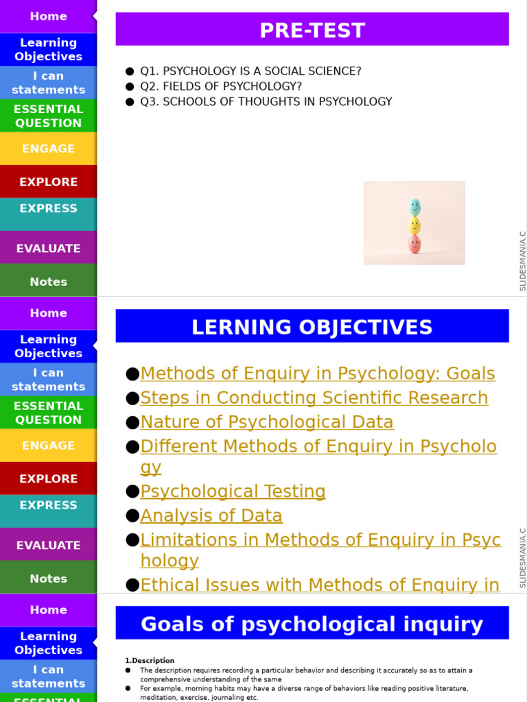 I Can Statements in Psychology Research | PDF | Psychology | Inquiry