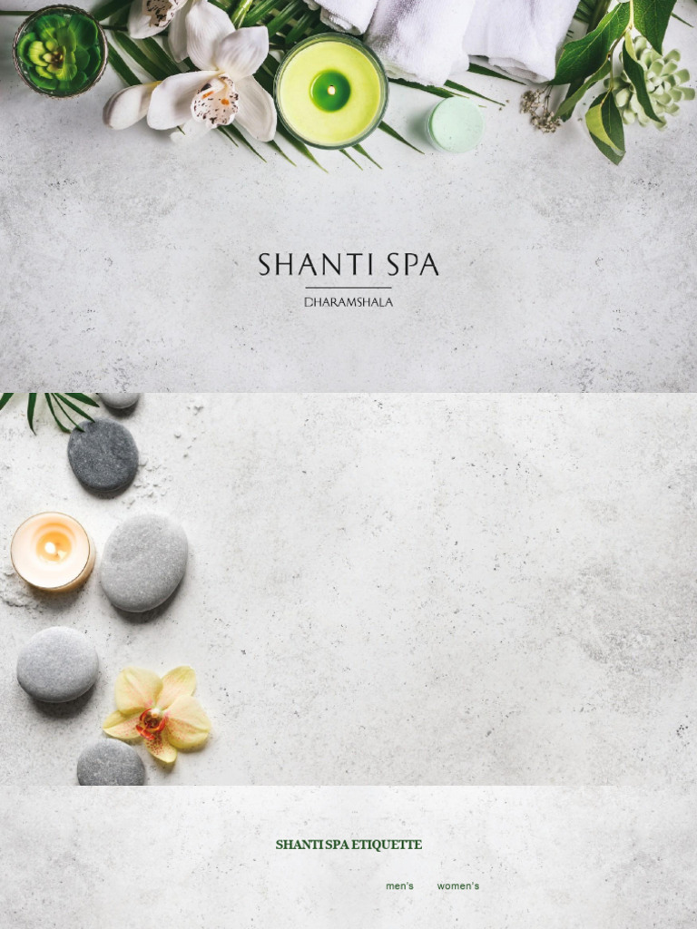 DHMRM Hyatt Regency Dharsmhala Resort Shanti Spa Menu | PDF | Massage