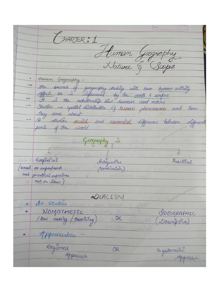 XII Geography All Chapters Handwritten Notes @CUETCBSE | PDF