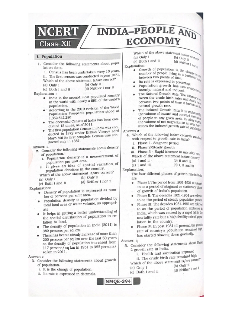 Cuet Geography MCQ Book-2 | PDF