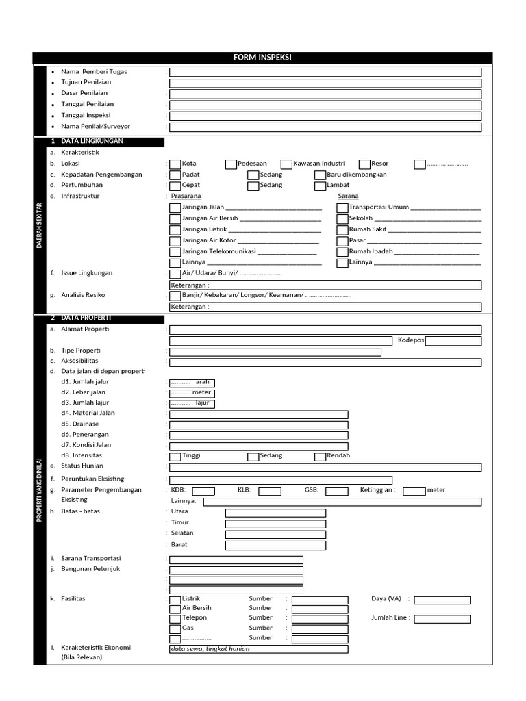 Form Inspeksi Original | PDF