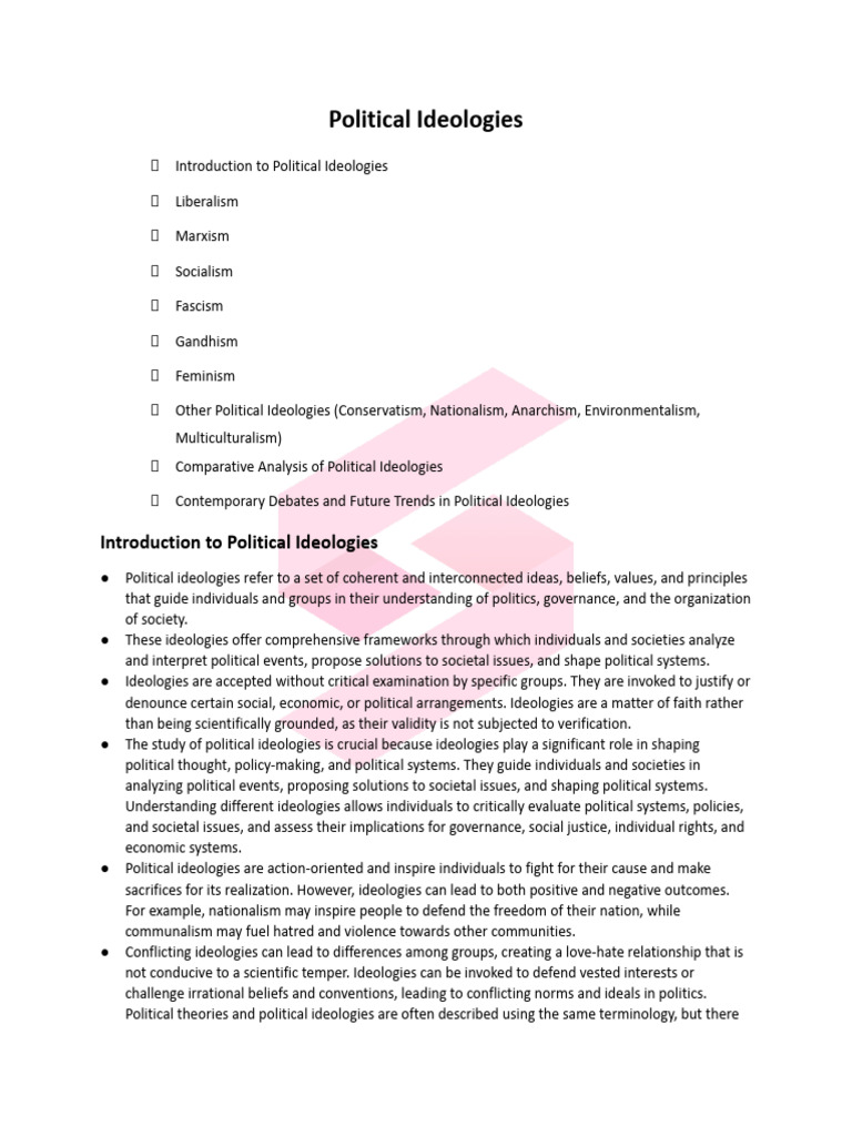 Political Ideologies | PDF | Socialism | Marxism