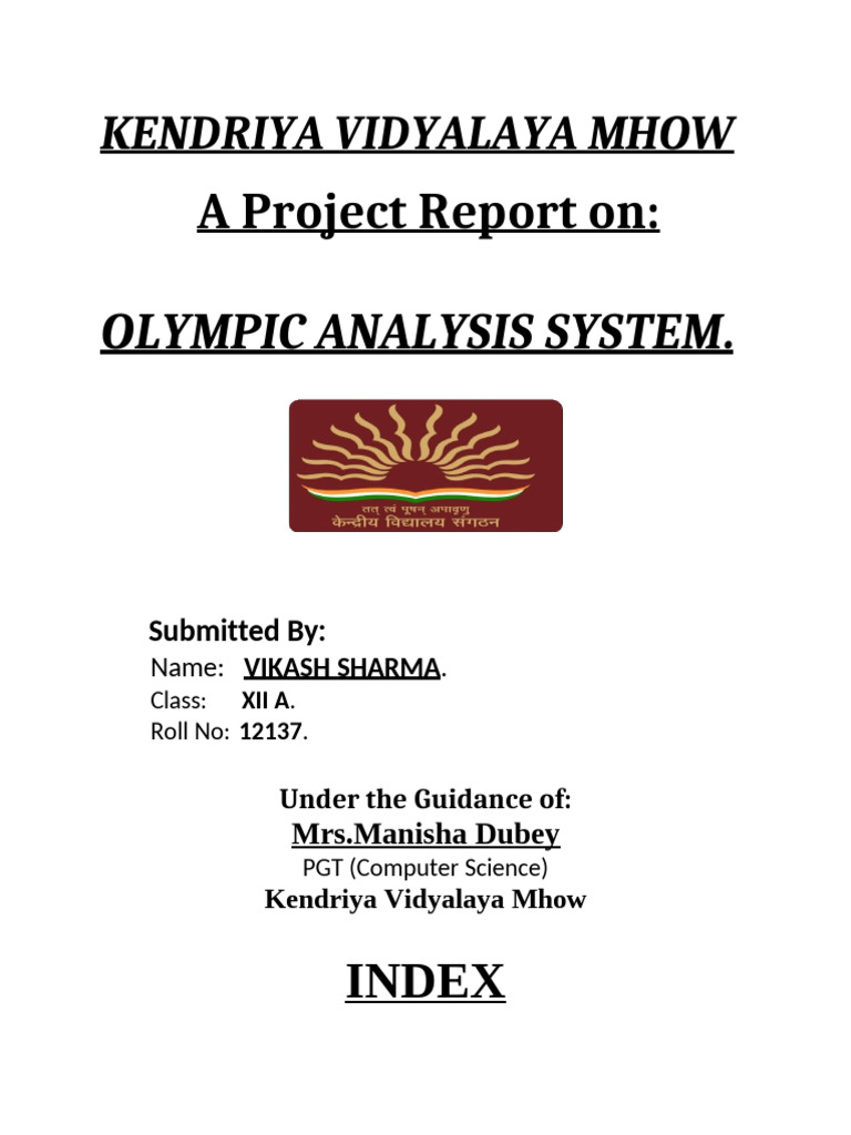 Vikash Sharma Ip Project Class 12 | PDF | Computing | Computer Science