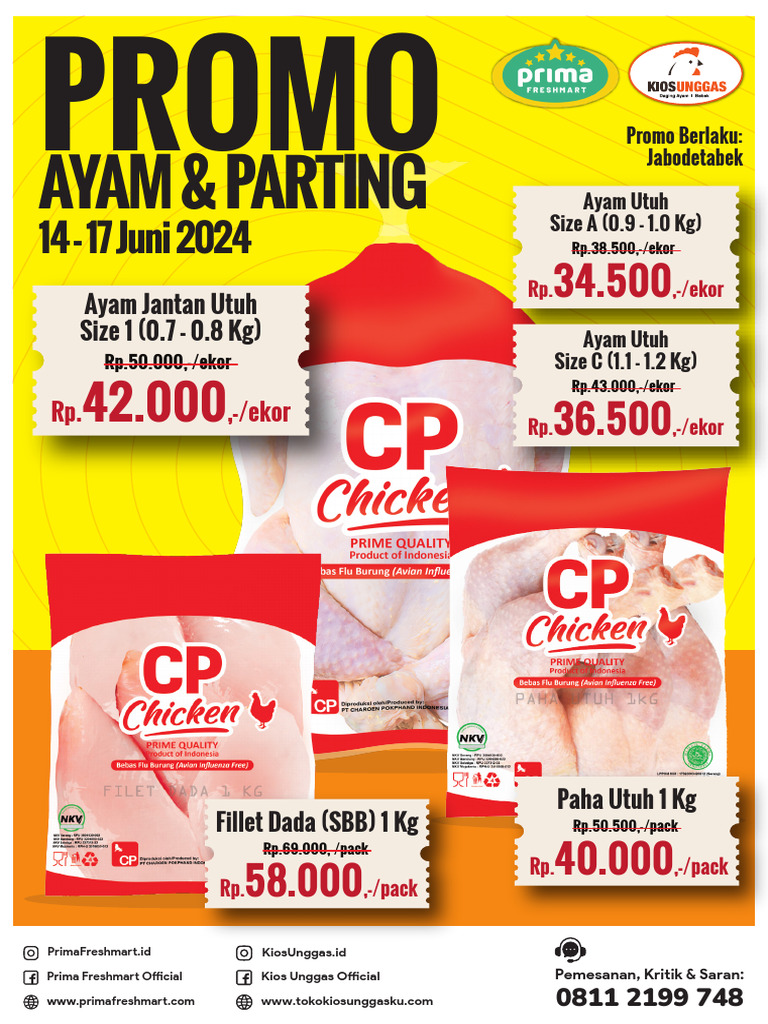 POP Ayam Parting 14 Juni 2024 - Jabodetabek | PDF
