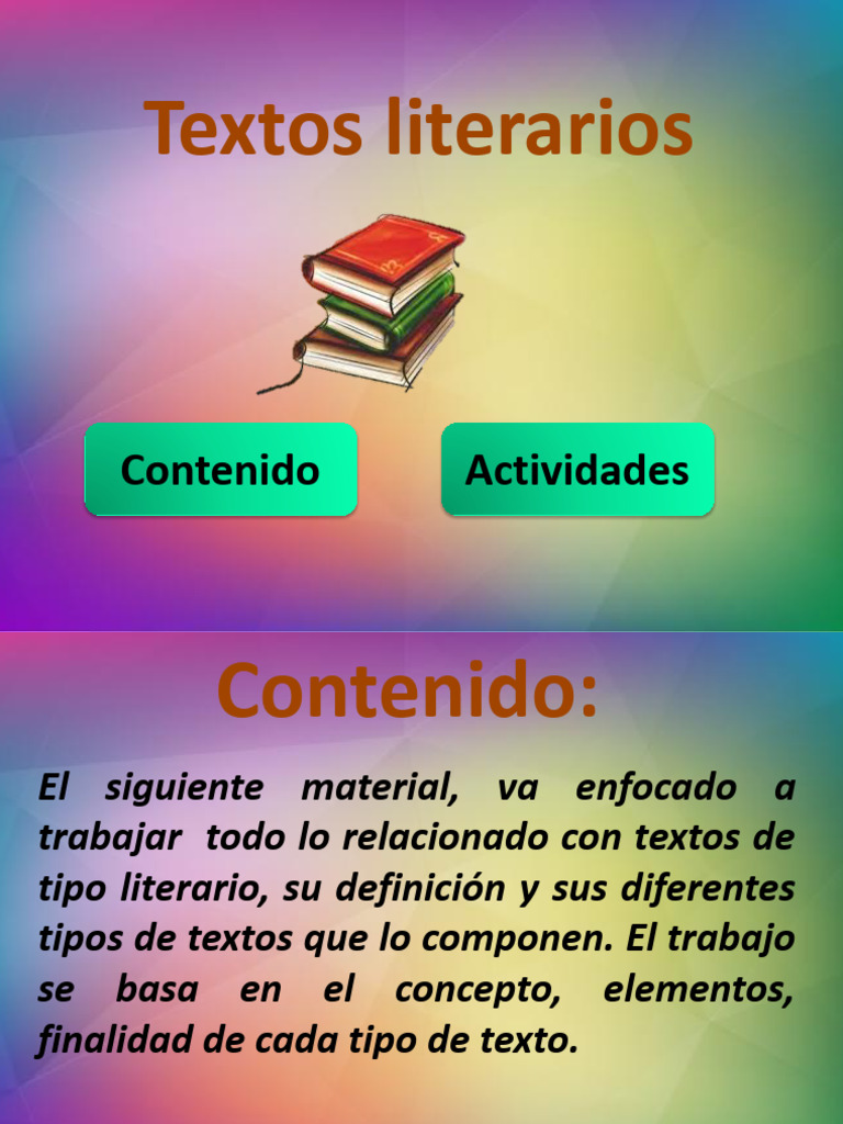 Tipos y Estructura de Textos Literarios | PDF | Narración | Poesía