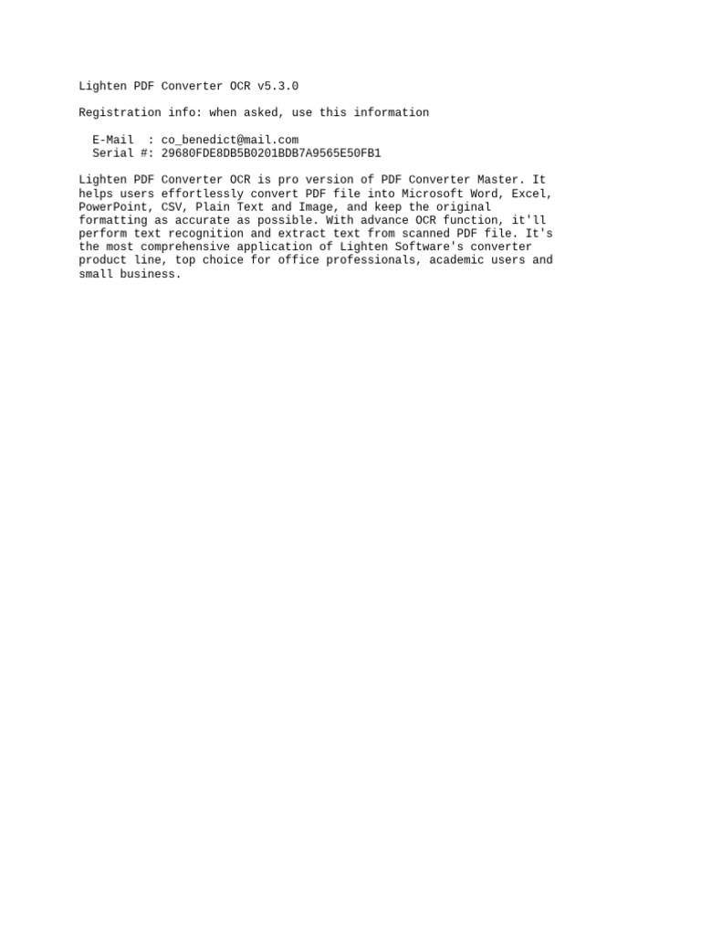 Lighten PDF Converter OCR v5.3.0 | PDF Lighten PDF Converter OCR v5.3.0 | PDF