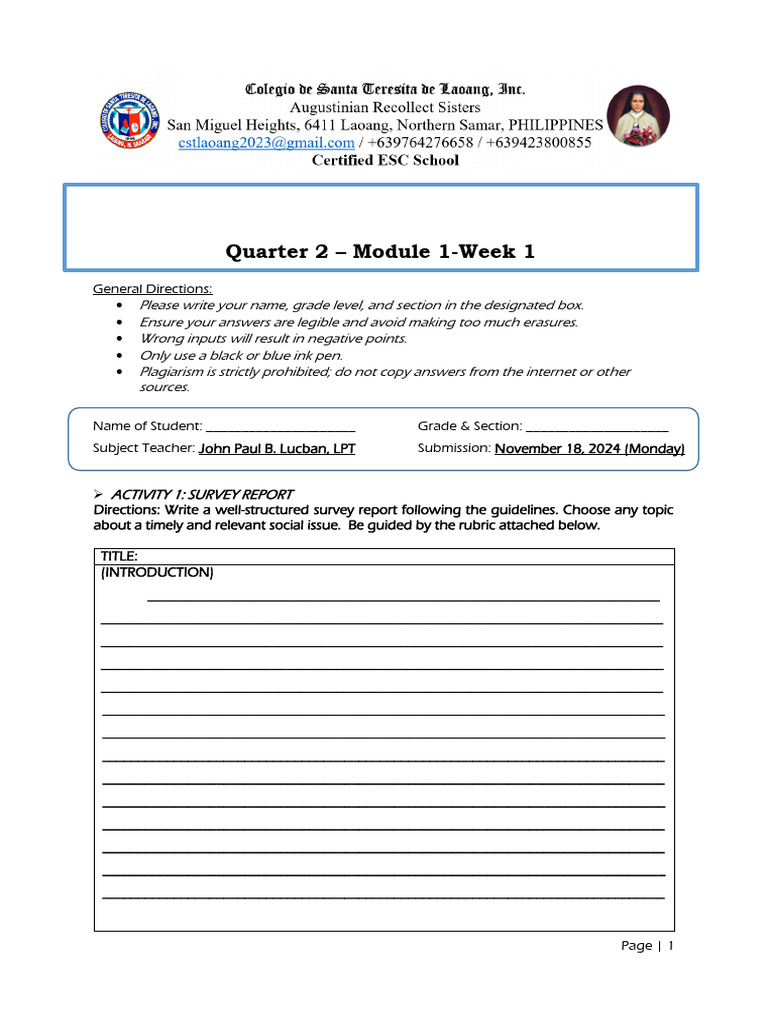 EAPP 12 Q2-Module 1-Week 1 | PDF | Human Communication