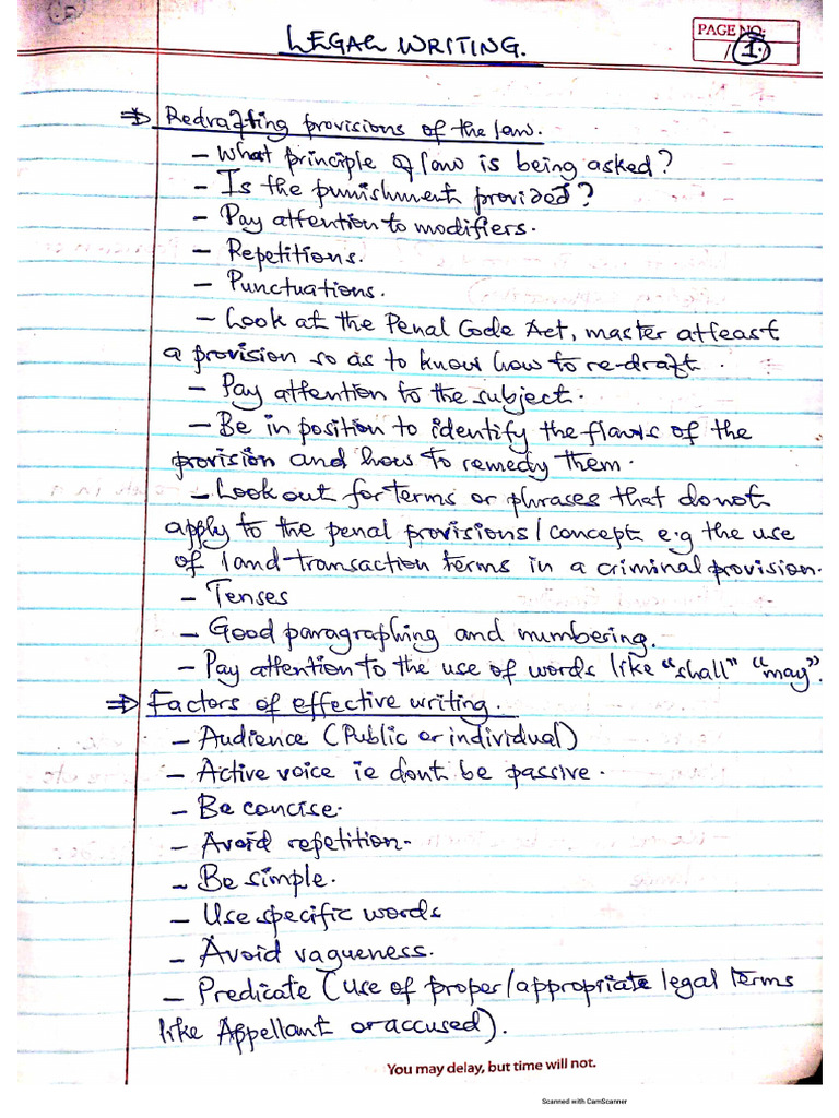 Legal Writing (Practice Notes) | PDF