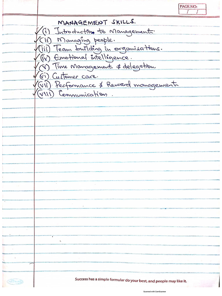 Management Skills Final | PDF