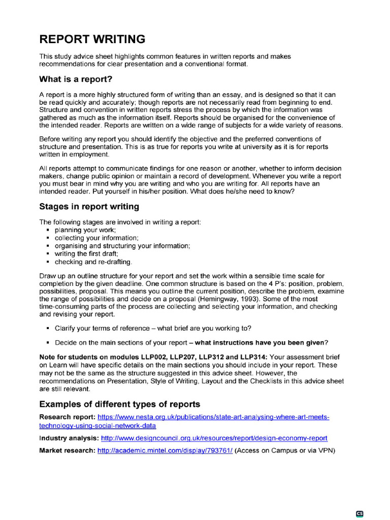 Report Writing | PDF