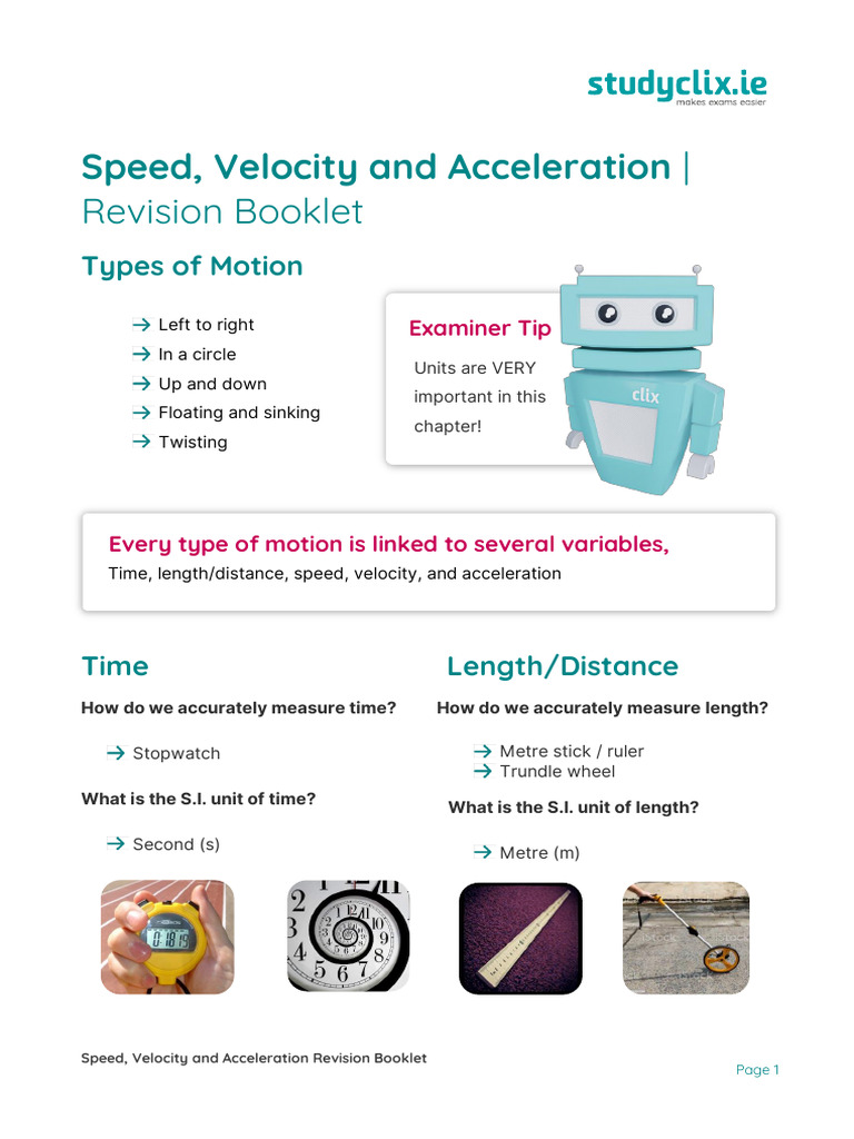 Acceleration, Velocity, Speed | PDF | Speed | Velocity