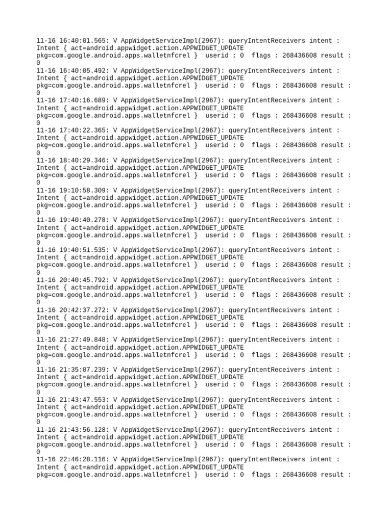 Appwidget History Log1 | PDF | Computers