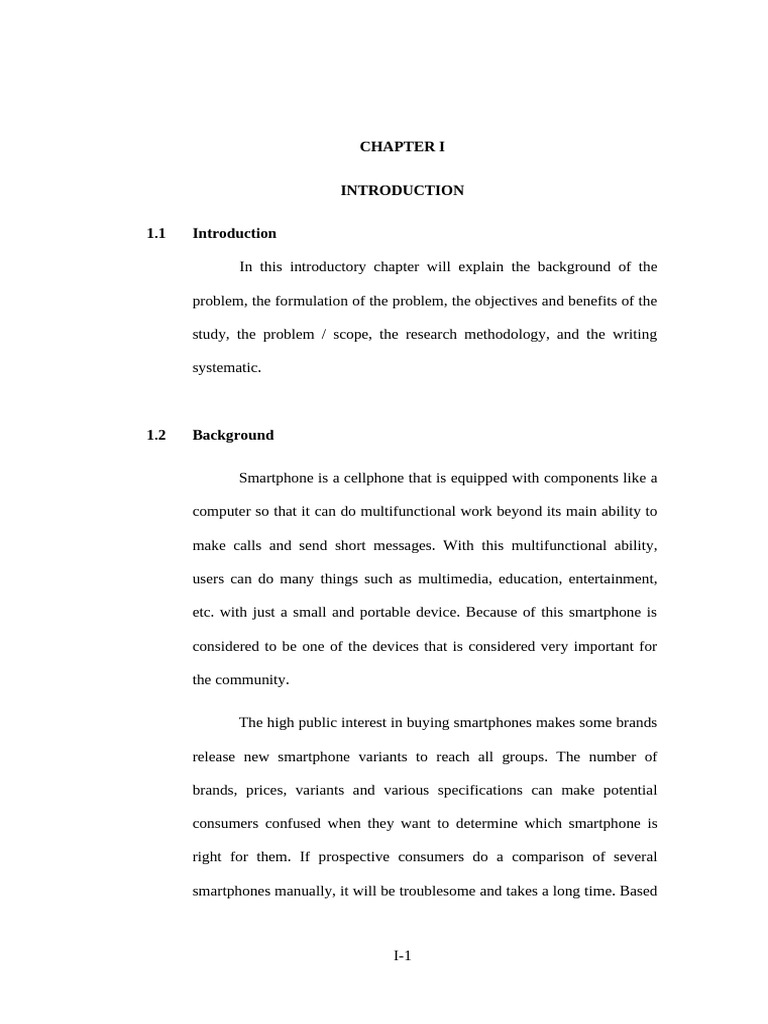 Bab I (Eng) | PDF | Smartphone | Methodology