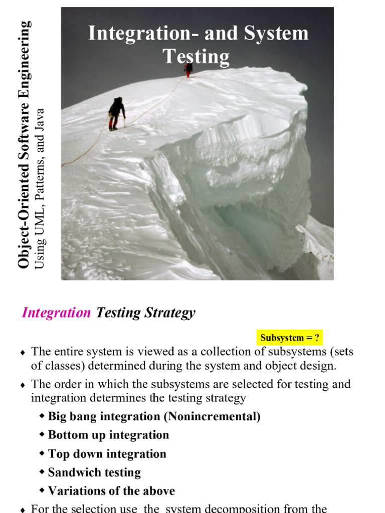 Integration Testing Strategies Overview | PDF | Object Oriented ...