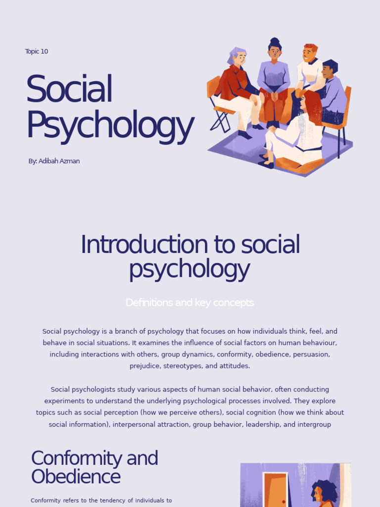Introduction to Social Psychology Concepts | PDF | Social Psychology ...
