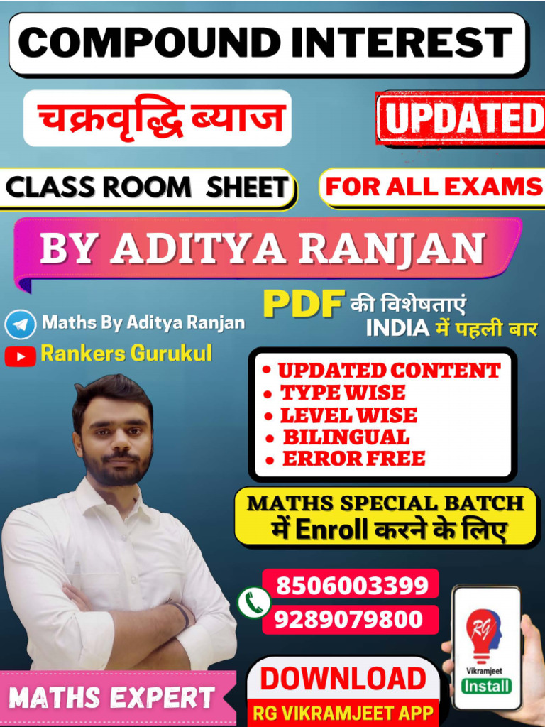 1. Compound interest & Installment (Classroom Sheet) pdf | PDF | Interest | Financial Services