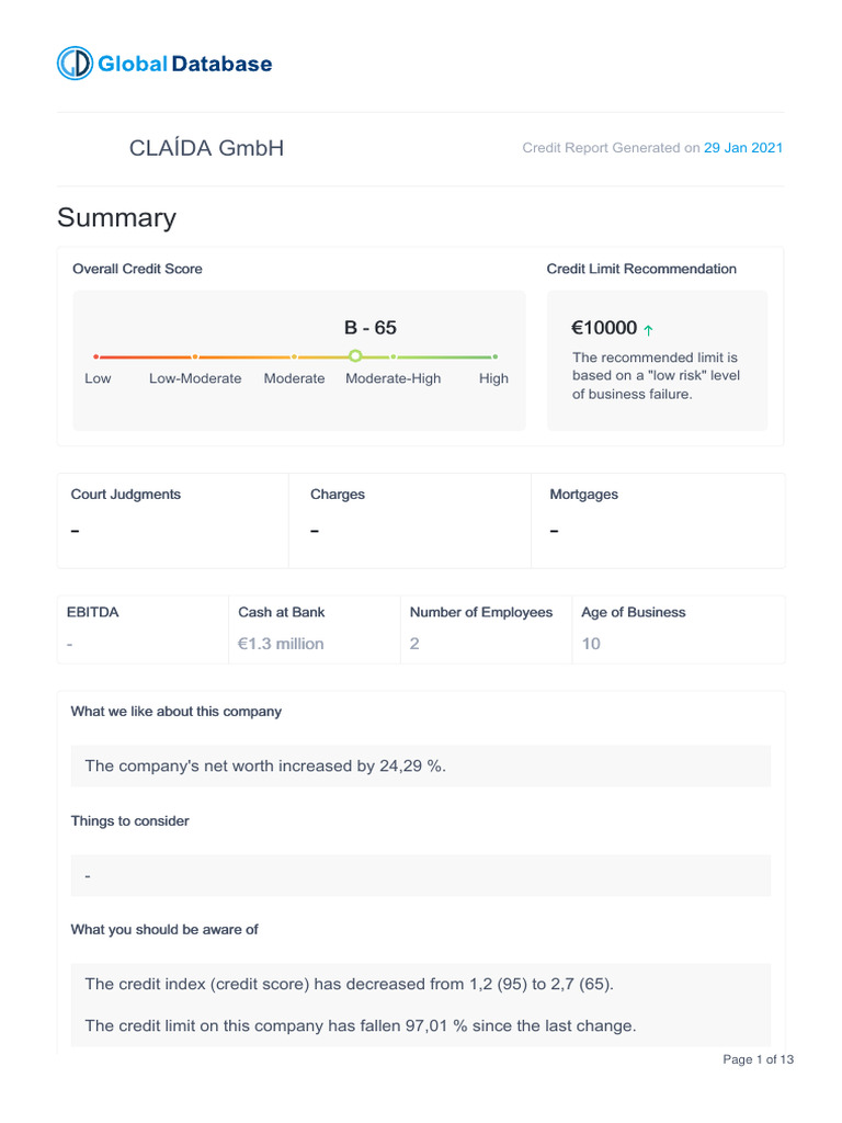 De Claida GMBH | PDF | Working Capital | Balance Sheet