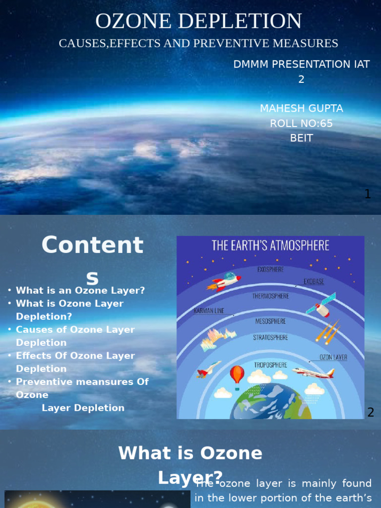 OZONE DEPLETION | PDF | Ozone Depletion | Chlorofluorocarbon