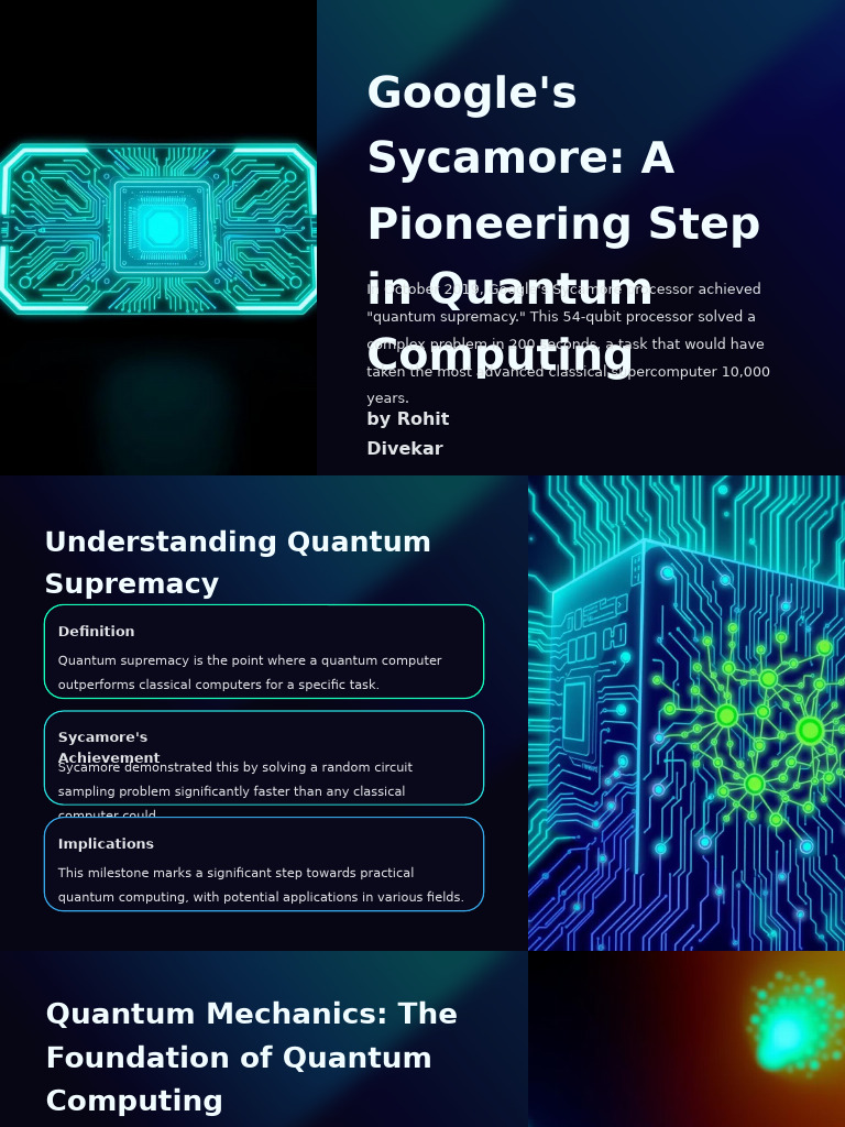 Googles Sycamore A Pioneering Step in Quantum Computing | PDF | Quantum Computing | Theoretical ...