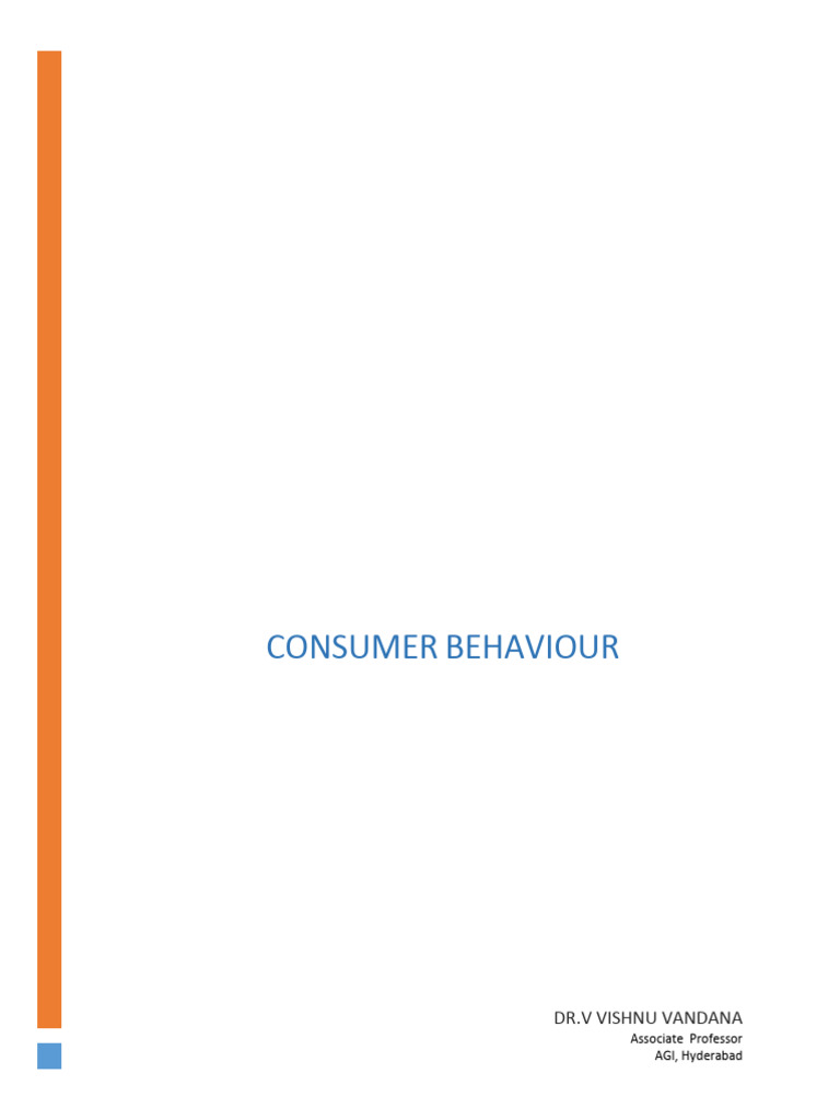 CONSUMER-BEHAVIOUR Course Plan | PDF | Consumer Behaviour | Behavior