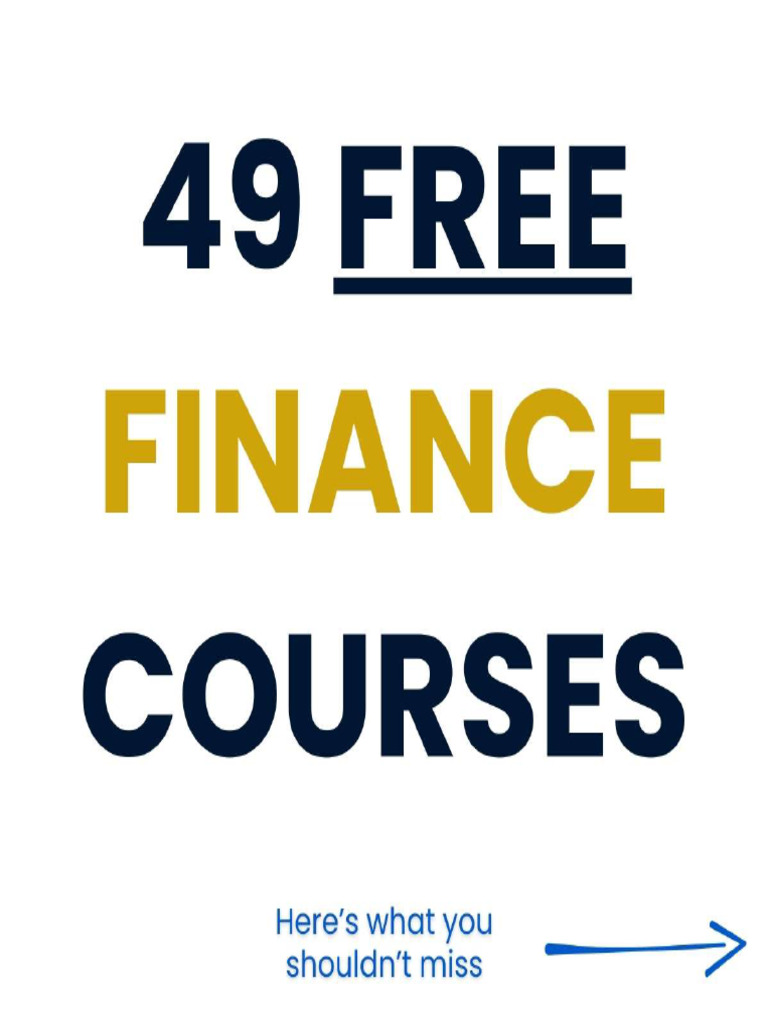 365 Free Finance Courses | PDF