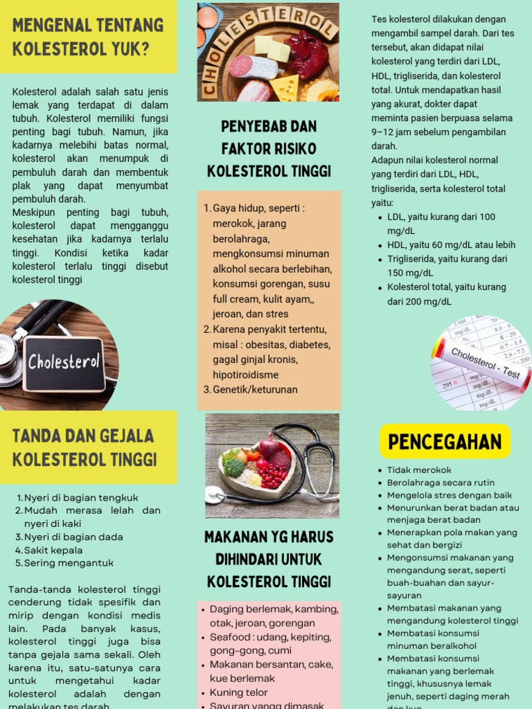 Leaflet Kolesterol | PDF | Kesehatan Holistik