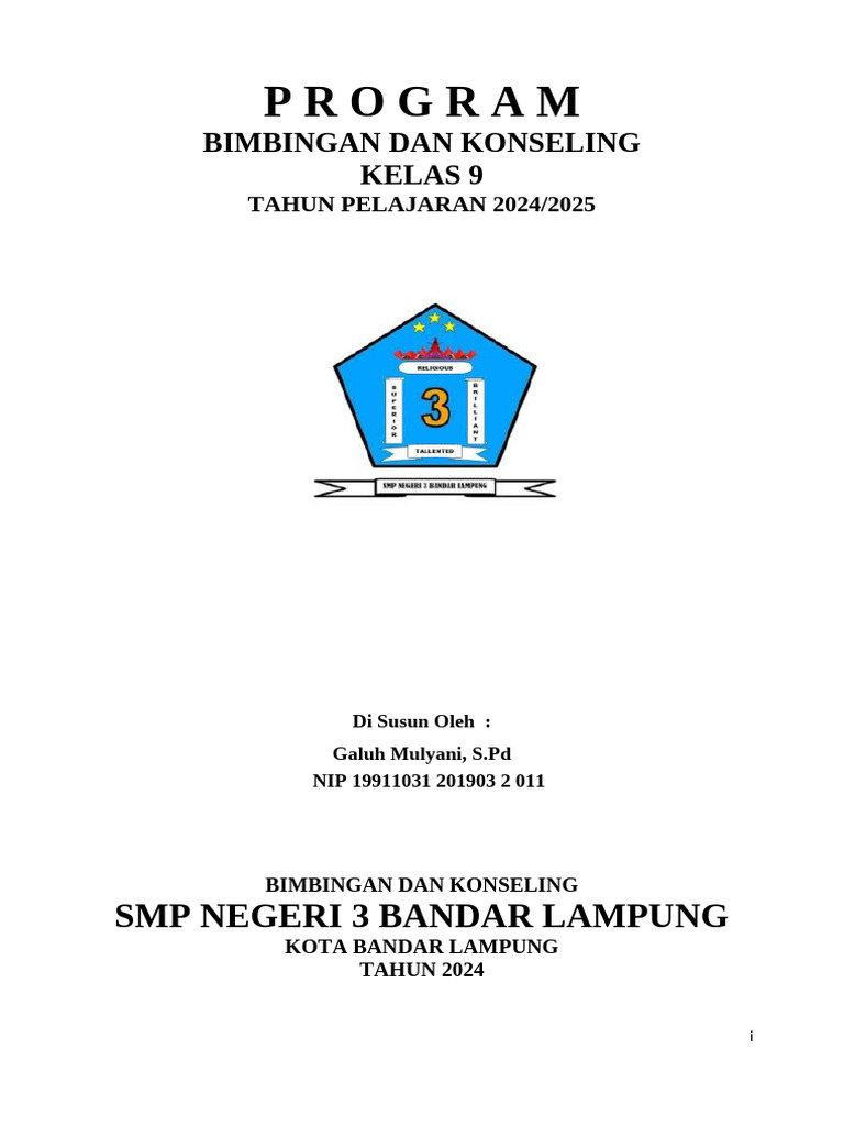 Program BK Galuh Kls 9 2024 | PDF