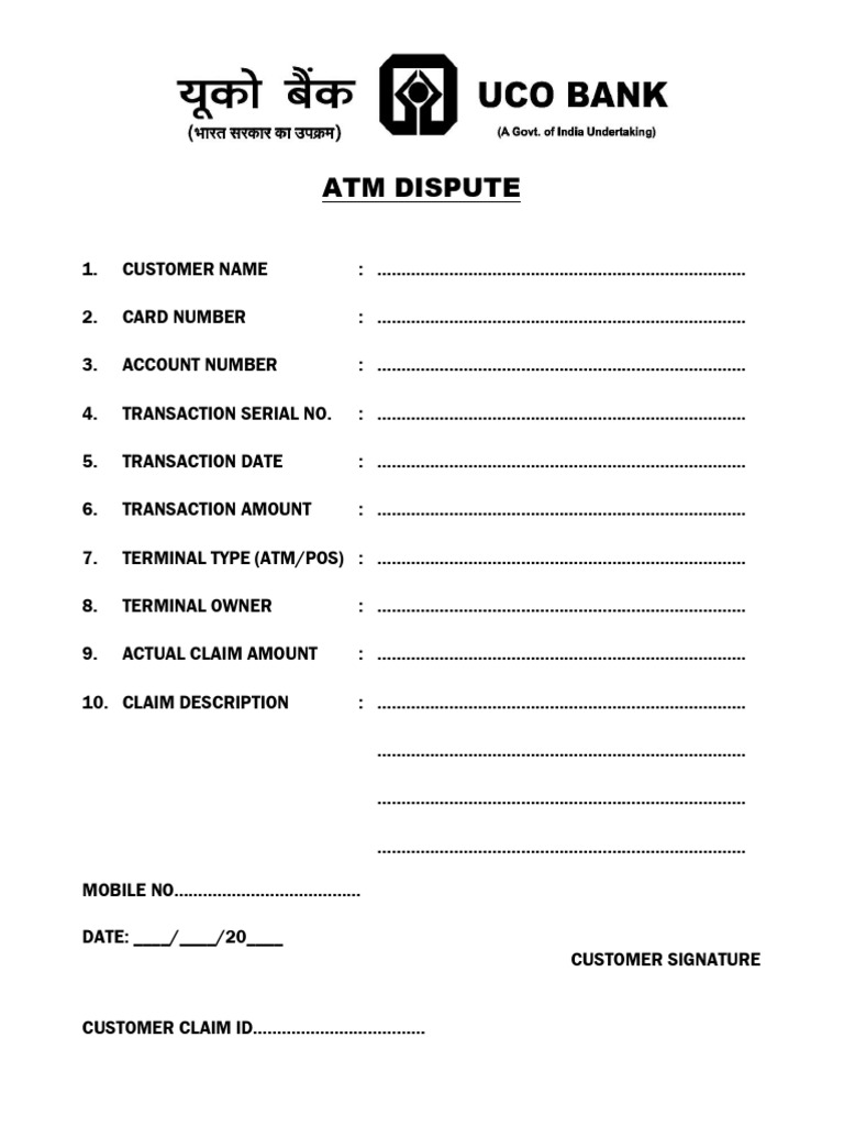 Atm Dispute | PDF