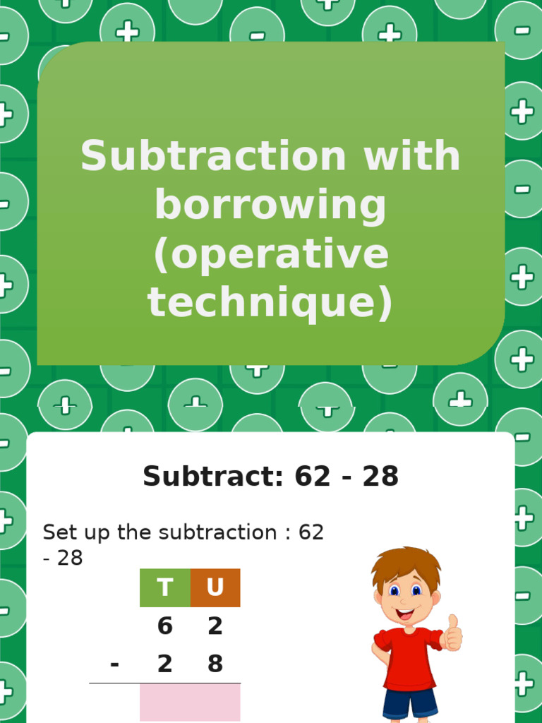Subtraction With Borrowing | PDF