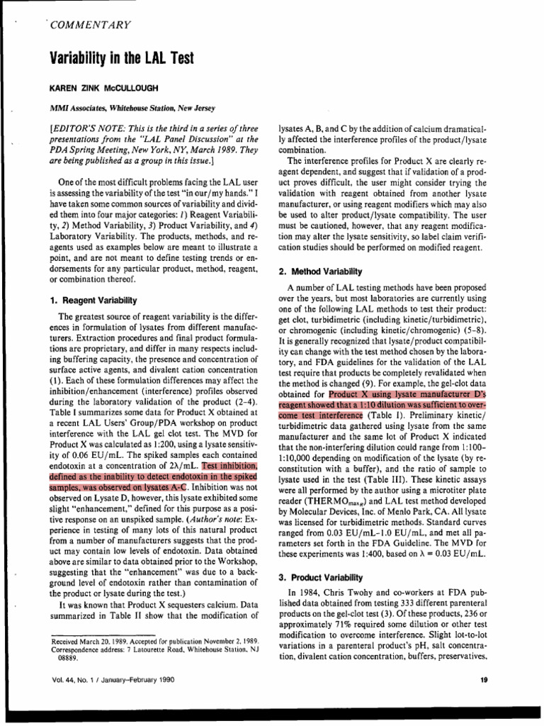 @@@variability in The LAL Test | PDF | Science & Mathematics ...
