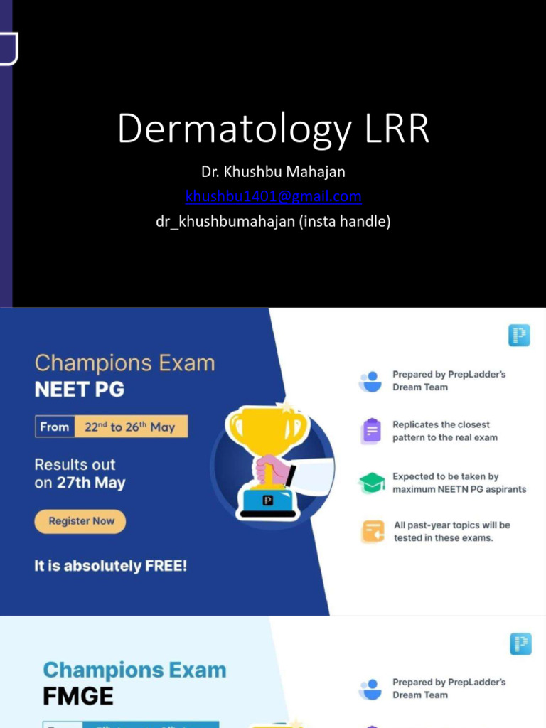 Dermatology Insights By Dr Khushbu Mahajan Pdf Science Mathematics