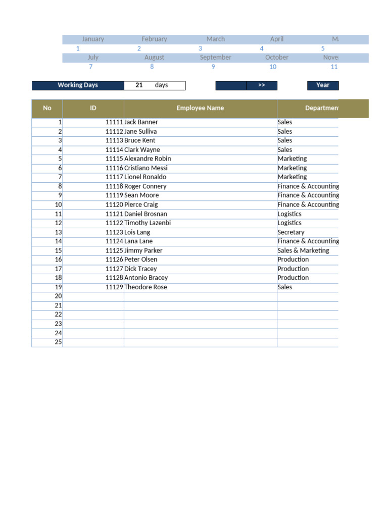Employee Leave Record Template | PDF