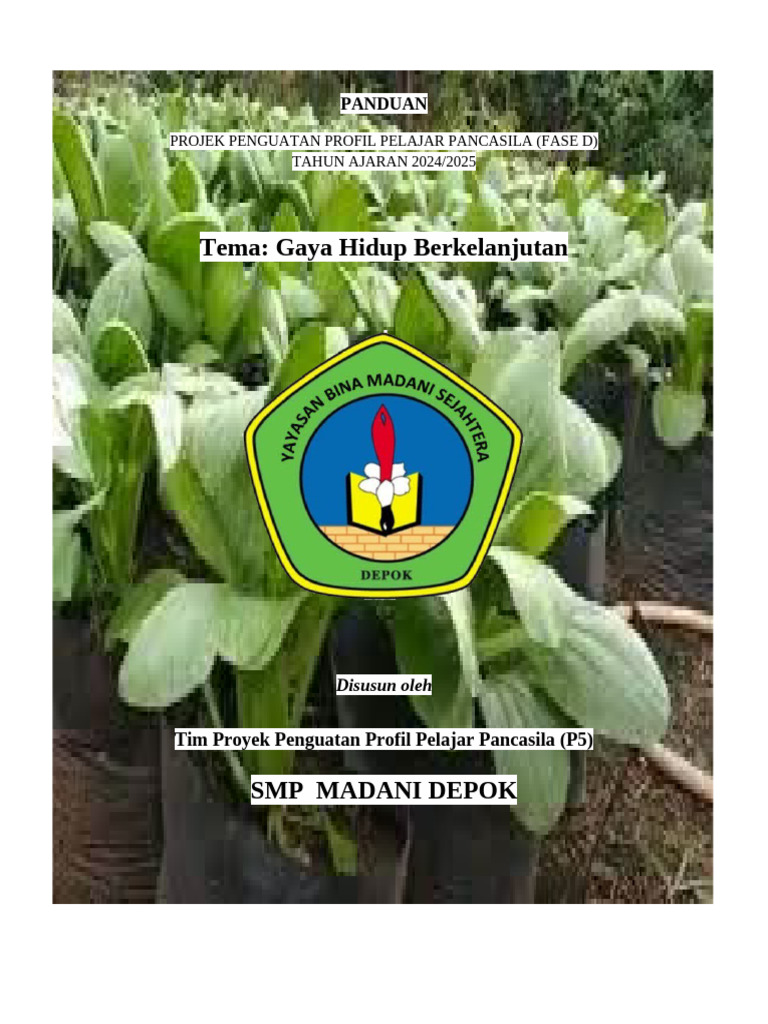 PANDUAN p5 Gaya Hidup Berkelanjutan | PDF