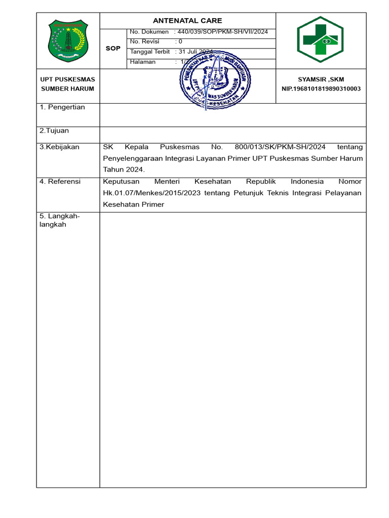 Sop Anc | PDF | Pengembangan Diri | Sains & Matematika