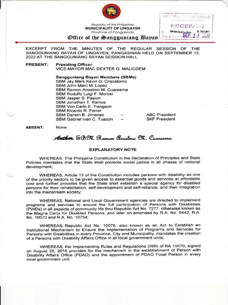 Ordinance Creating PDAO | PDF