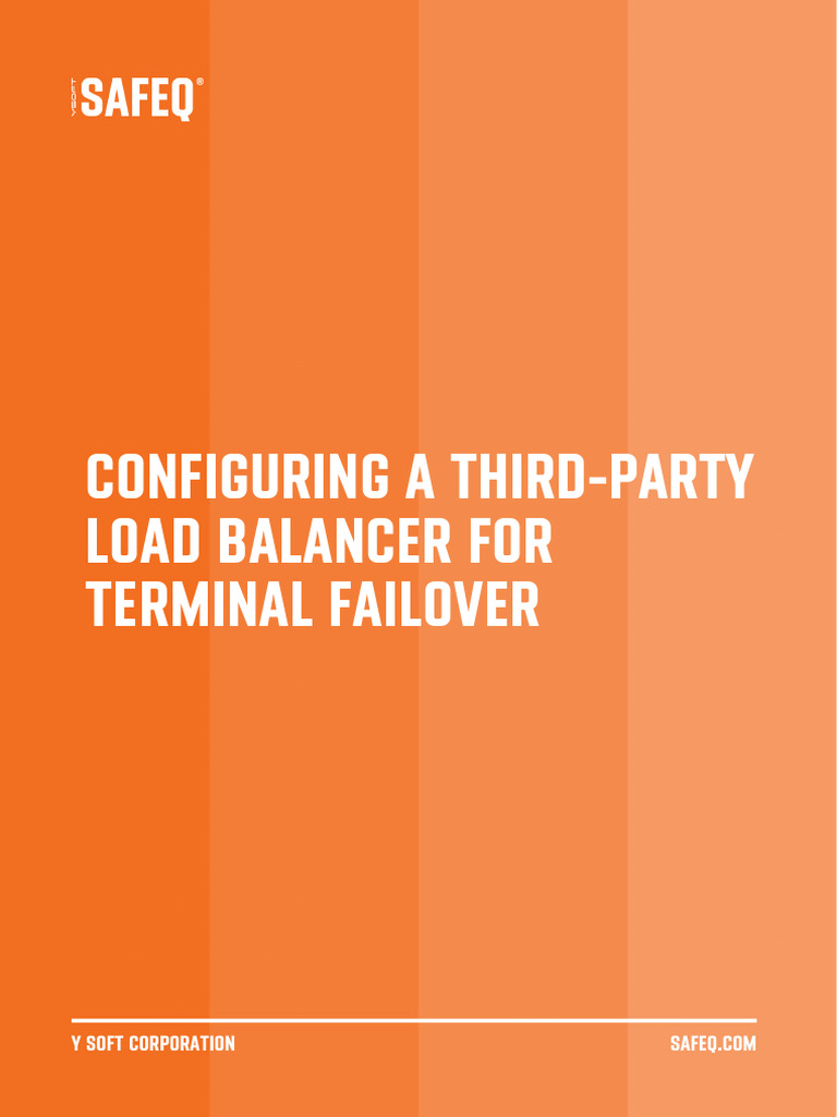 Configuring A Third-Party Load Balancer For Terminal Failover-V14-20240222 - 051110 | PDF | File ...