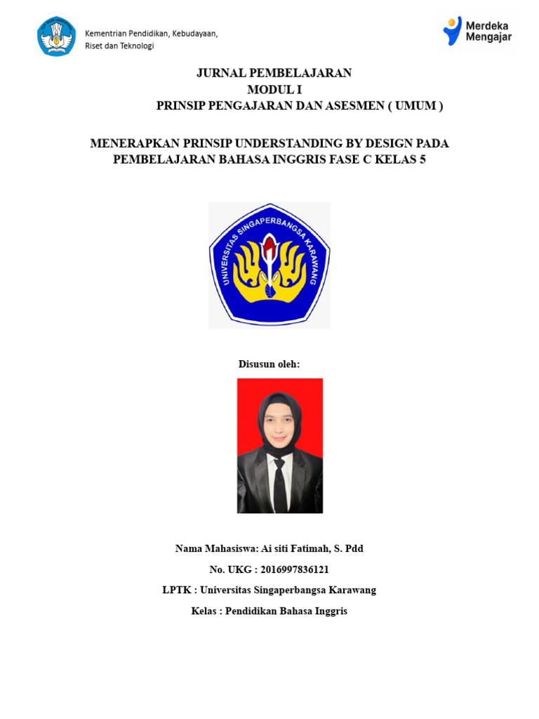 JURNAL Modul 1 Topik 1 Ai Siti Fatimah S.PD | PDF | Pengembangan Diri