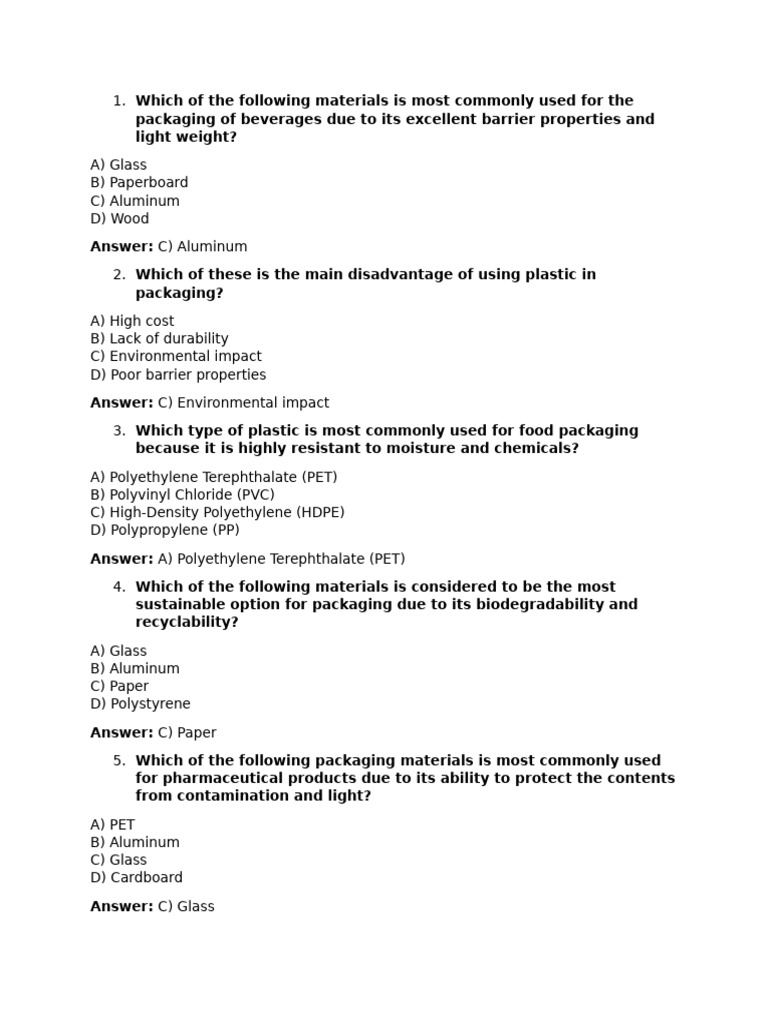 Tle Quiz | PDF | Packaging And Labeling | Plastic