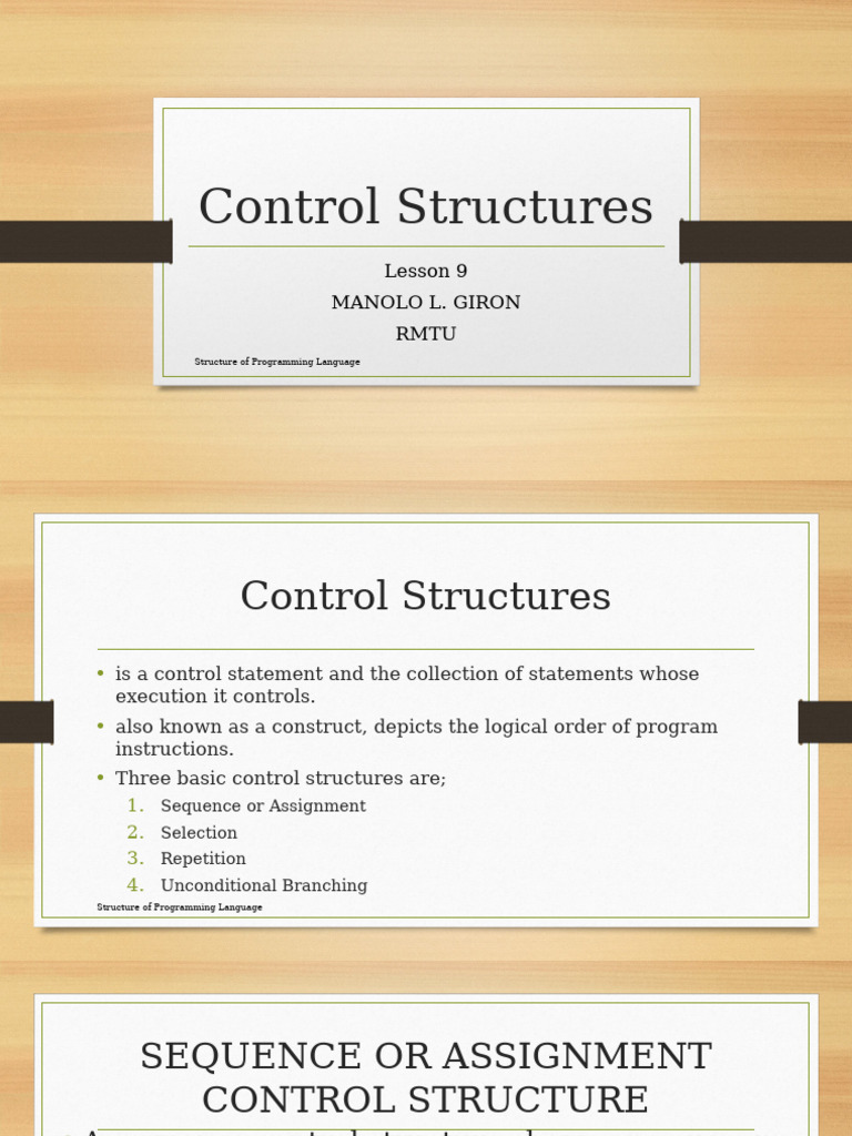Control Structure C language | PDF | Control Flow | Computing